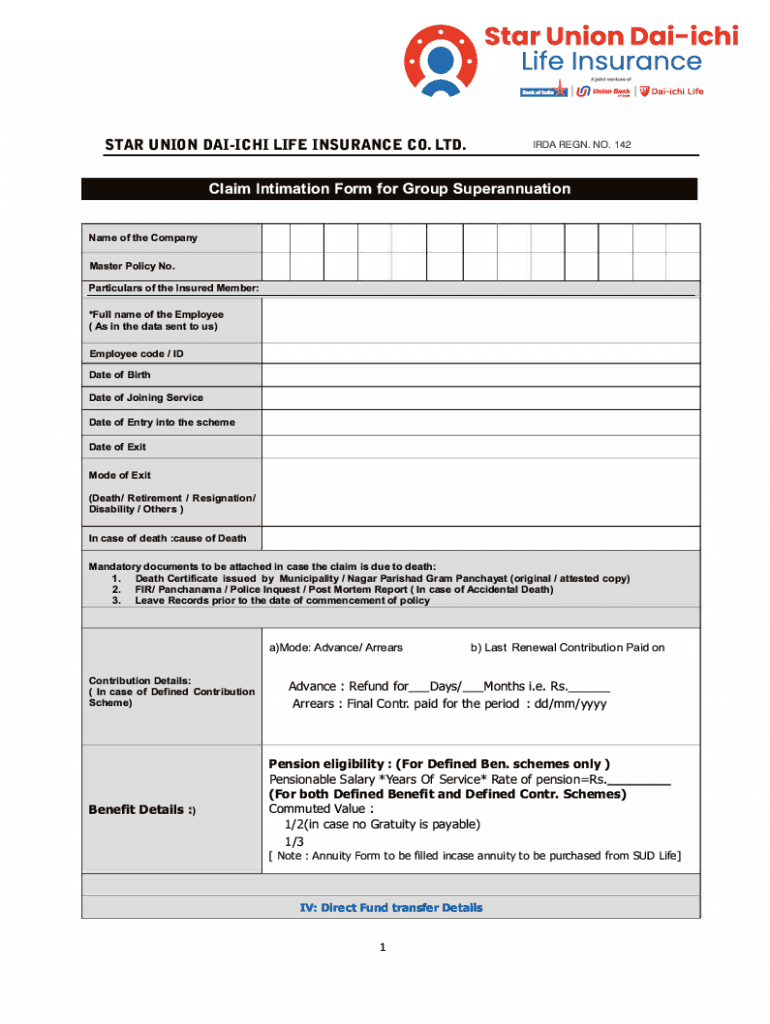 Fillable Online Claim form Superannuation Fax Email Print - pdfFiller