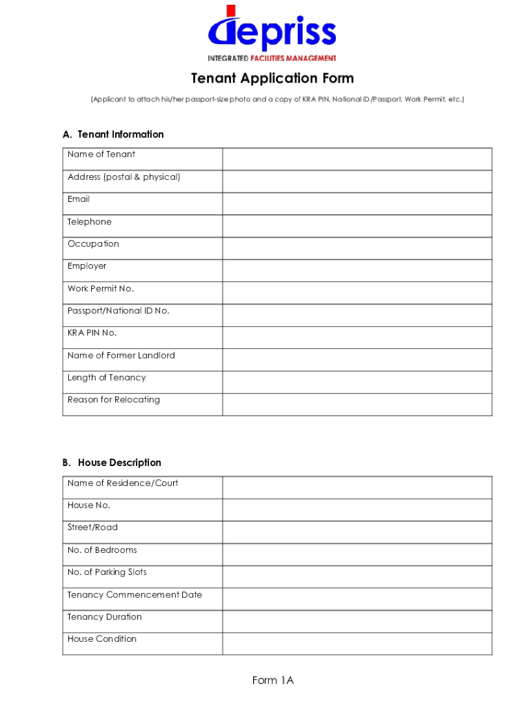 Fillable Online FREE 9+ Sample Tenant Application Forms in PDFMS ...
