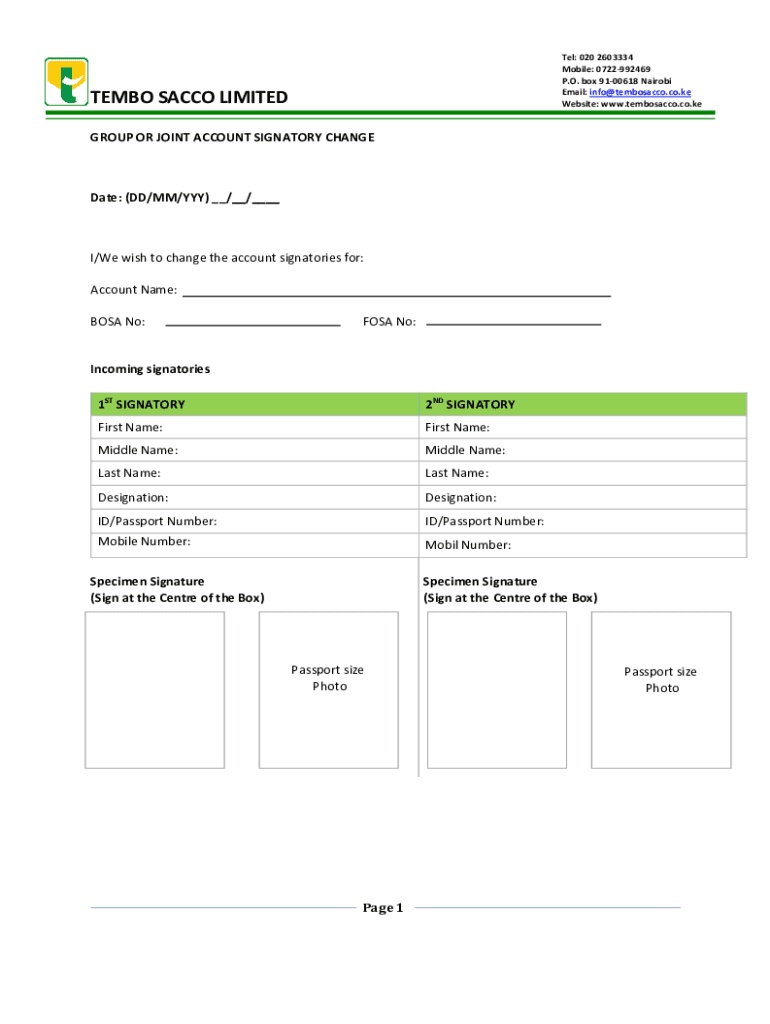 Fillable Online tembosacco co Tembo Sacco - Fill and Sign Printable ...