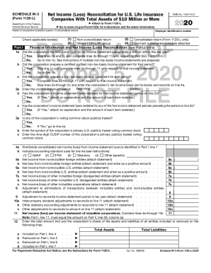 Fillable Online 2020 Schedule M-3 (Form 1120-L) Fax Email Print - pdfFiller