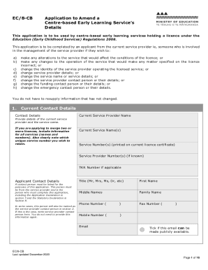 Fillable Online EC/1CB Application for a Centre-based Early Learning ...