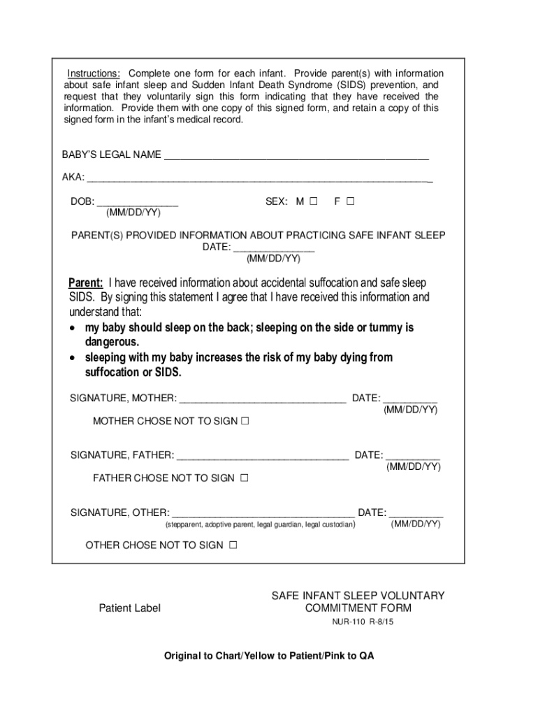 Fillable Online Sudden Infant Death Syndrome LawsSudden infant death ...