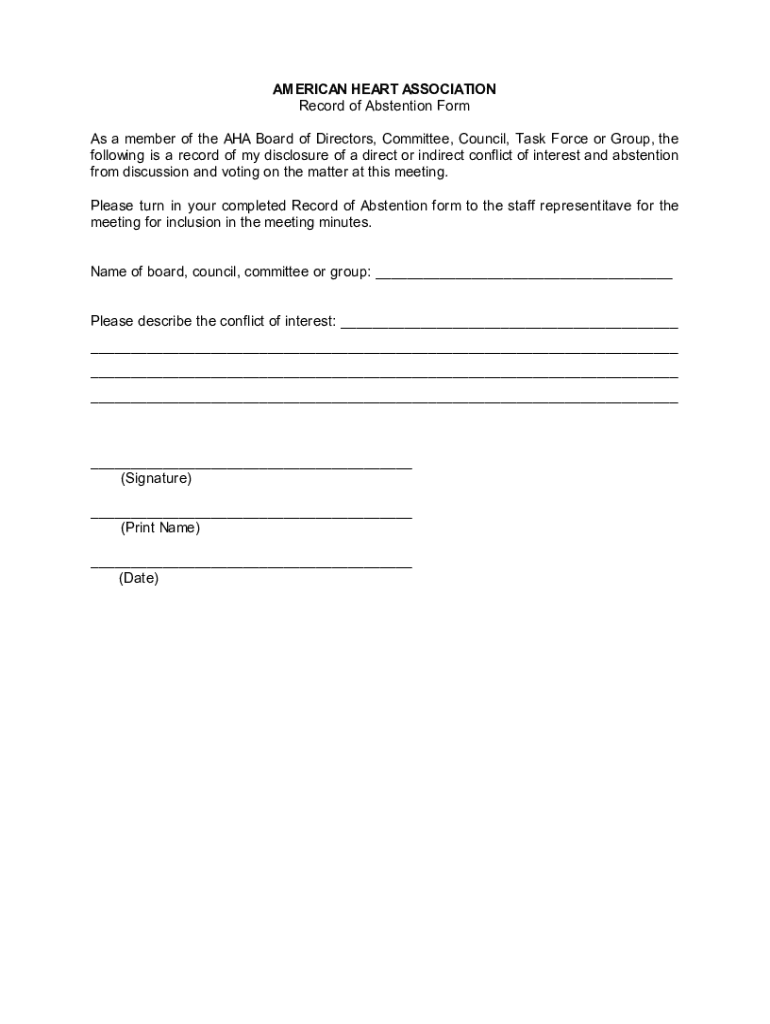Fillable Online professional heart AMERICAN HEART ASSOCIATION Record of ...