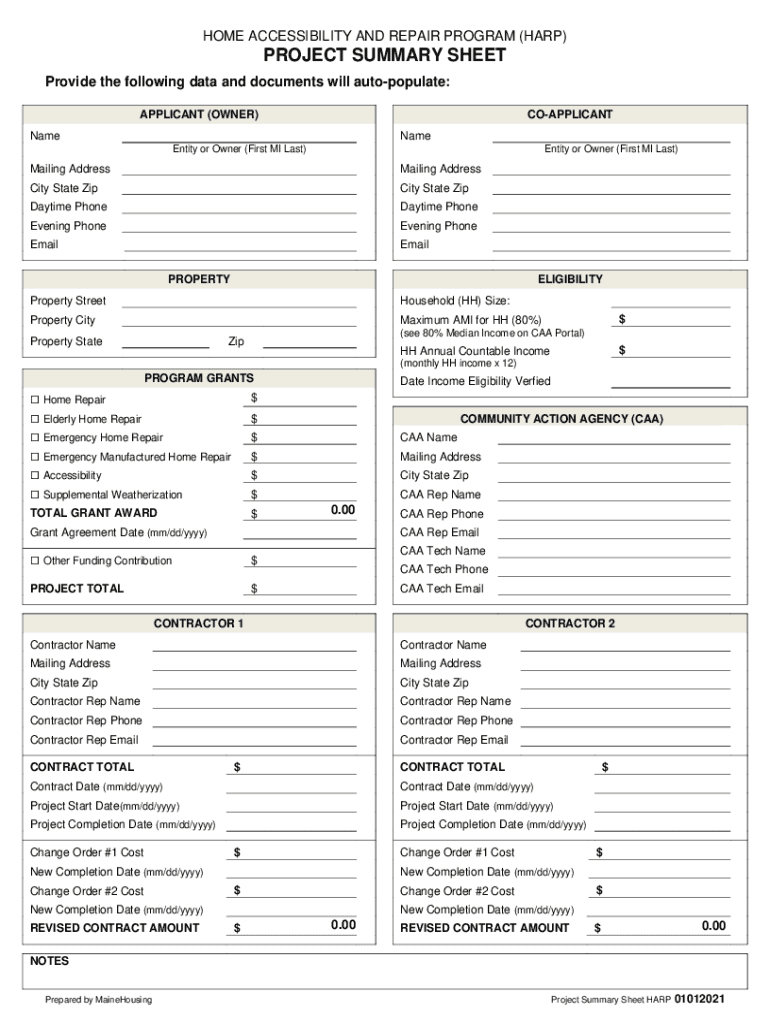 Fillable Online HARP - MaineHousing Fax Email Print - pdfFiller
