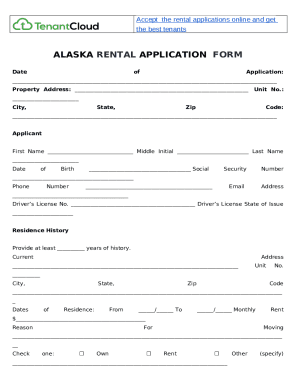ALASKA RENTAL APPLICATION Doc Template | pdfFiller