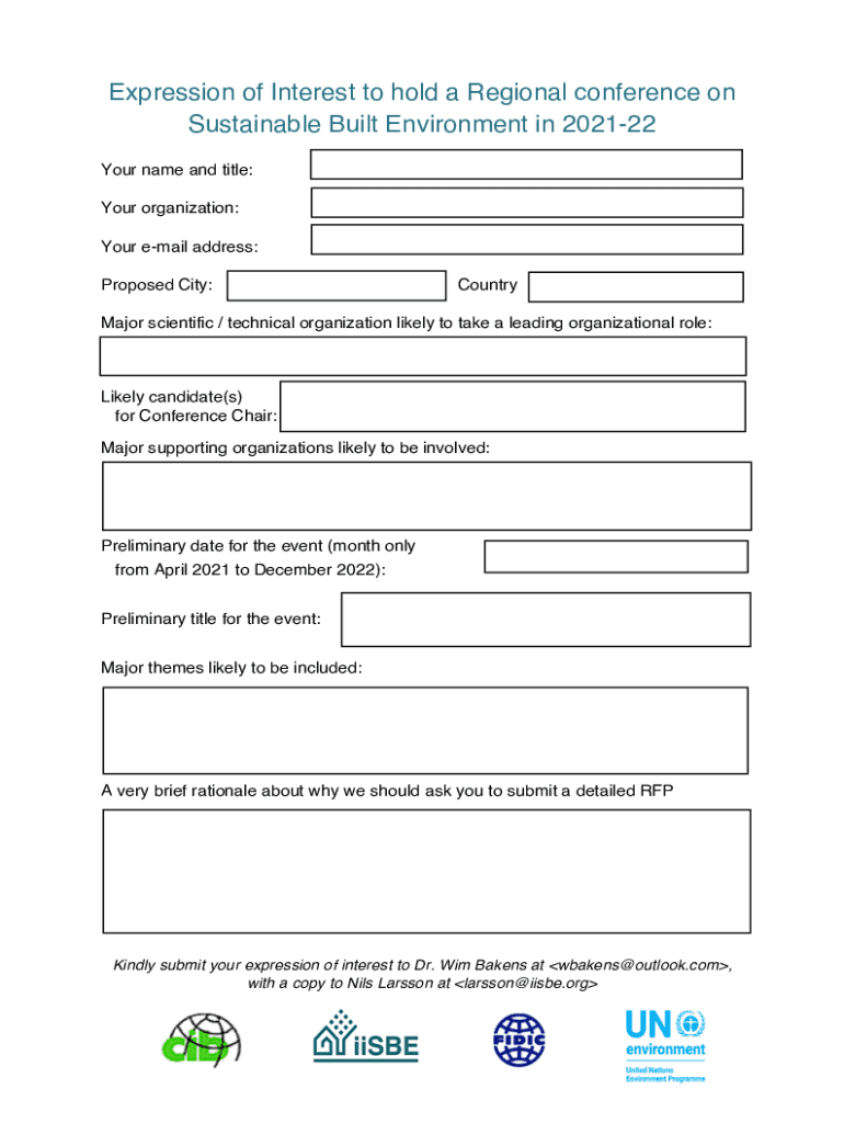Fillable Online SBE21-22 REGIONAL EOI RESPONSE FORM Fax Email Print - pdfFiller