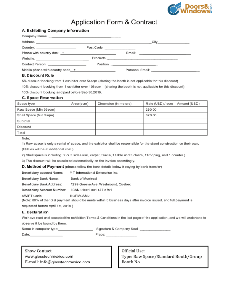 Fillable Online Application form Co-Exhibitors ResearchPharm Fax Email Print - pdfFiller