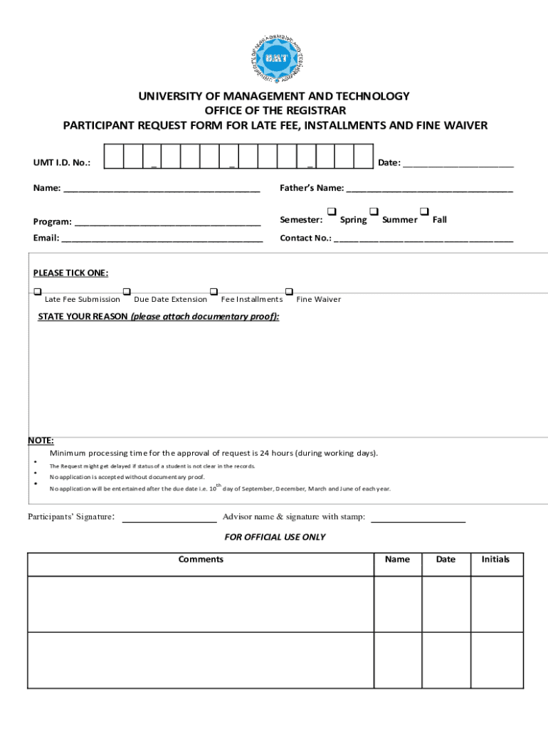 Fillable Online admin umt edu Umt Admission Form - Fill and Sign ...