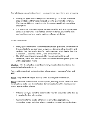 Fillable Online Completing an Application Form guidance Fax Email Print ...