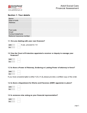 Fillable Online Financial Assessment Form Web version.docx Fax Email ...