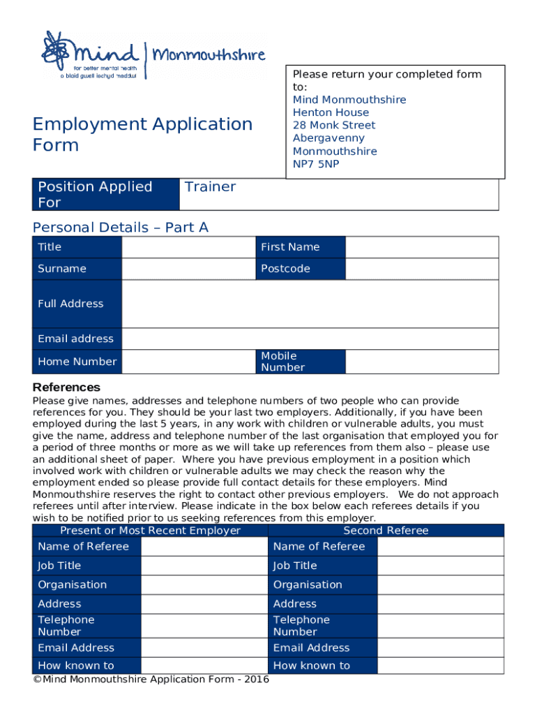 Practitioner Training Application Doc Template | pdfFiller