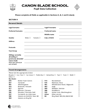 Fillable Online Canon Slade CofE School - GOV.UK - Find and compare ...
