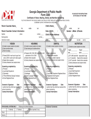 Fillable Online main form-3300-certificate-vision-hearing-dental-and ...