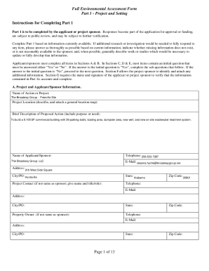 Fillable Online Full Environmental Assessment Form Part 1 - Dryden Fax ...