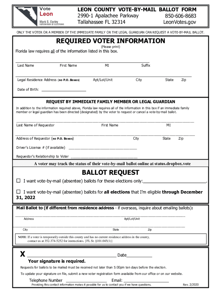 Fillable Online Sample Ballots - Leon County Supervisor of Elections ...
