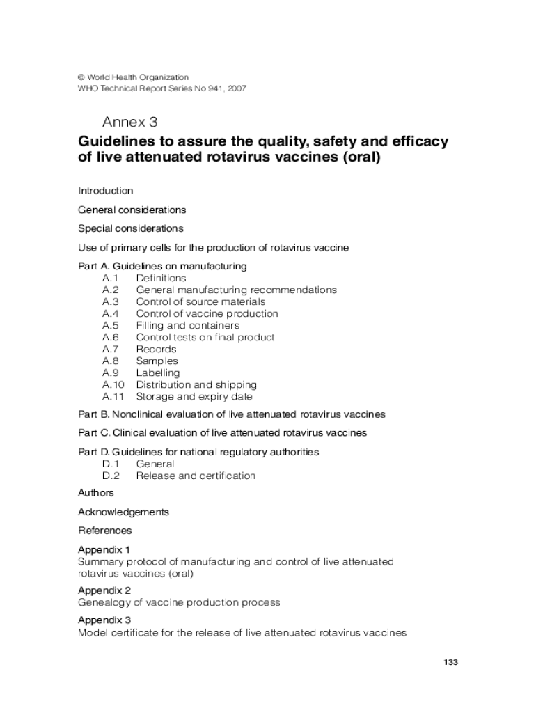 Fillable Online Annex 3 Guidelines to assure the quality, safety and ef ... Fax Email Print ...