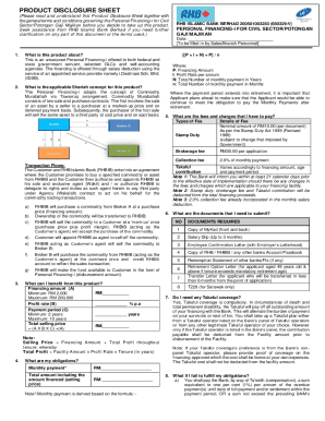 Fillable Online PRODUCT DISCLOSURE SHEET Please read and understand ...