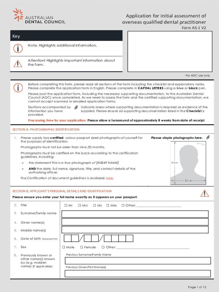 Fillable Online Application for written examination Form WEA V3 - ADC ...