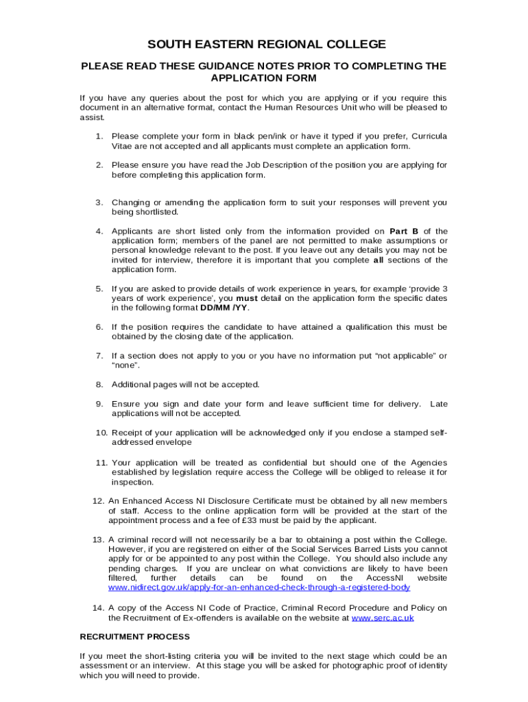 Please complete your in black pen/ink or have it typed if you prefer, Curricula Vitae are not ...