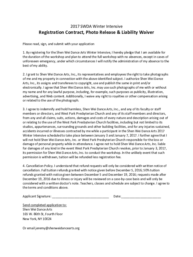 Fillable Online Release of Liability and Photography Fax Email Print ...