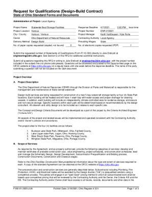 Fillable Online Request for Qualifications (Design-Build Contract) - Find RFP ... Fax Email ...