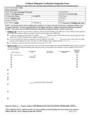 Fillable Online PDF Uniform Mitigation Verification Inspection Form ...