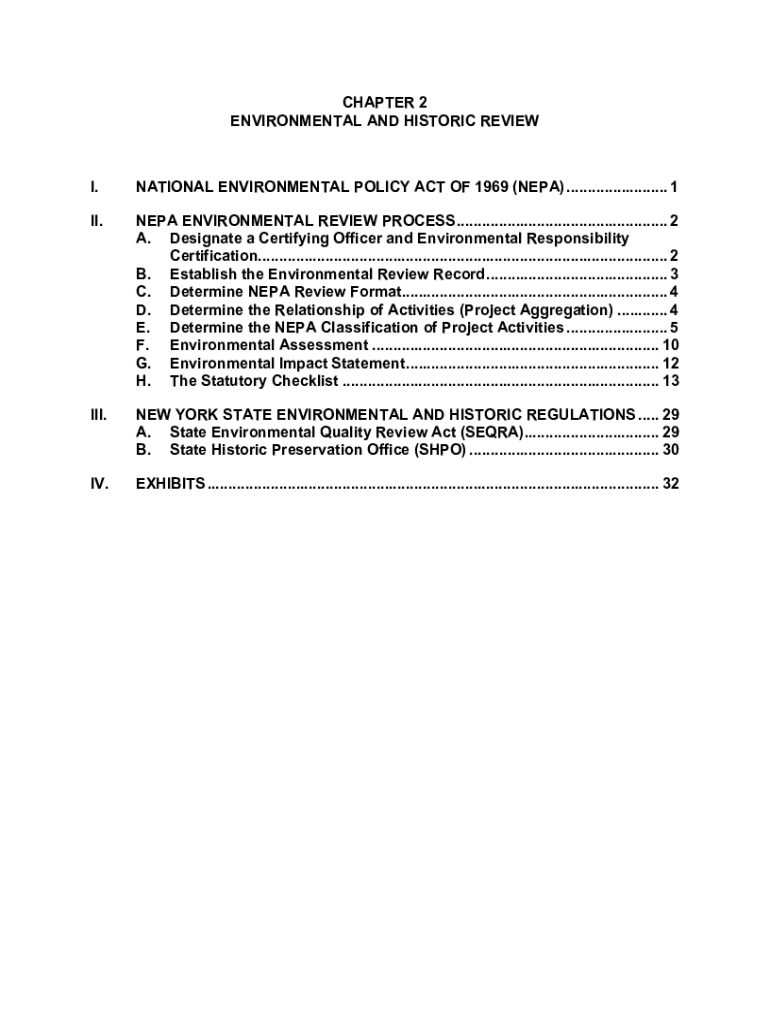 Fillable Online National Environmental Policy Act (NEPA) Review Process ...