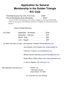 Fillable Online Application for General Membership in the Golden ...