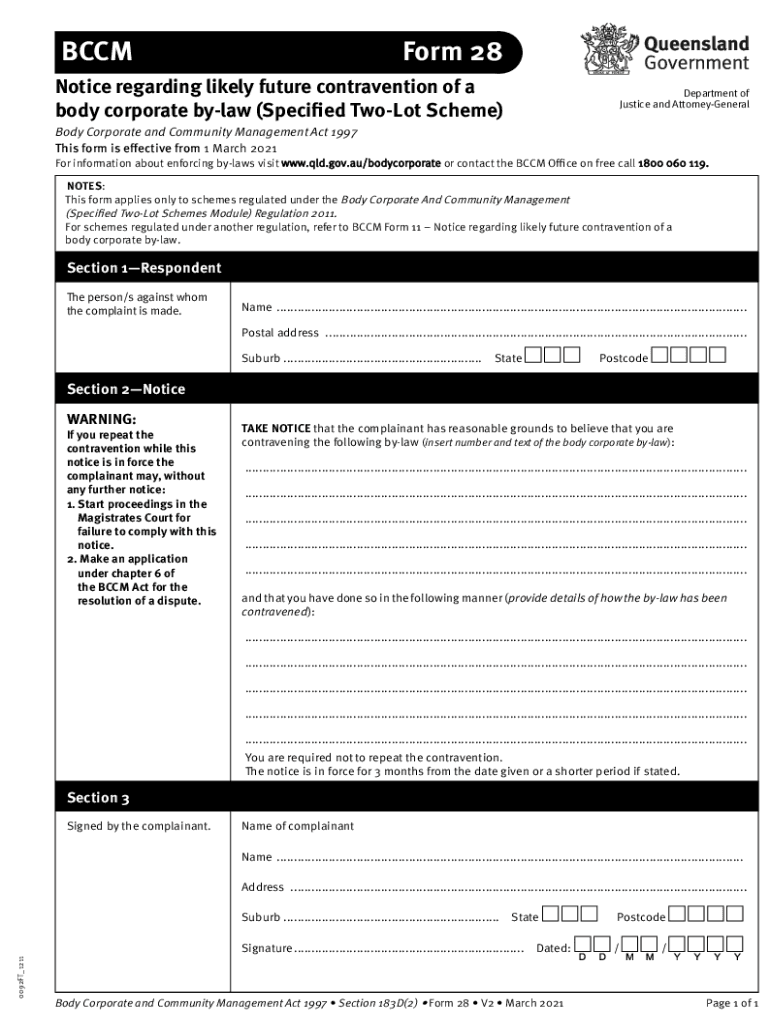 Fillable Online BCCM Form 28 Edited Fax Email Print - pdfFiller