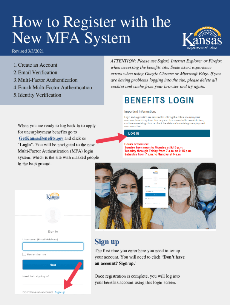 Fillable Online How to Register with the New MFA System Fax Email Print ...