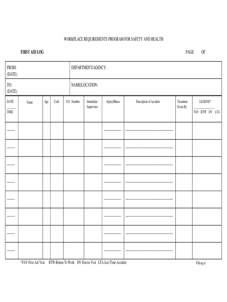 Fillable Online WORKPLACE REQUIREMENTS PROGRAM FOR SAFETY AND ... Fax ...