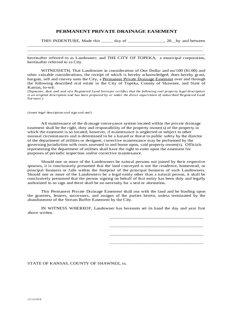 DRAINAGE EASEMENT THIS INDENTURE made the day of , between Doc Template ...