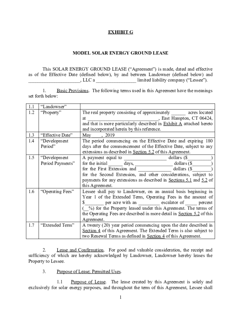 Fillable Online Outland Solar Energy Lease and Solar Easement Agreement ...
