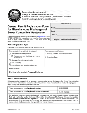 Fillable Online General Permit Registration Form to for ... - CT.gov ...