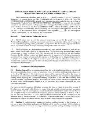 Fillable Online FREE 18+ Construction Addendum Examples & Templates ...