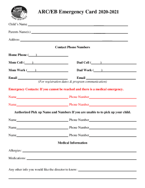 Fillable Online Backpack Emergency Card - Centers for Disease Control ...