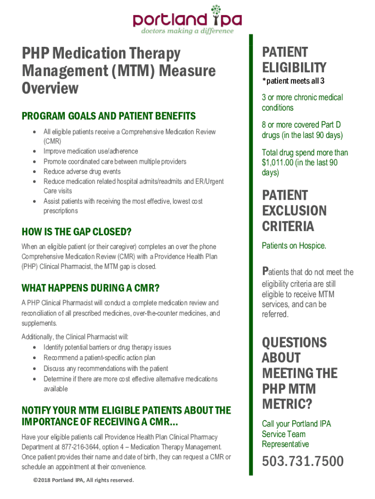 Fillable Online A Medication Therapy Management Program's Impact on Low ...