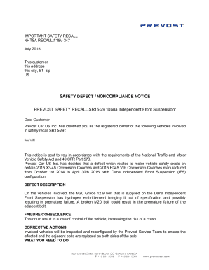 Fillable Online IMPORTANT SAFETY RECALL SECOND NOTICE - static.nhtsa ...