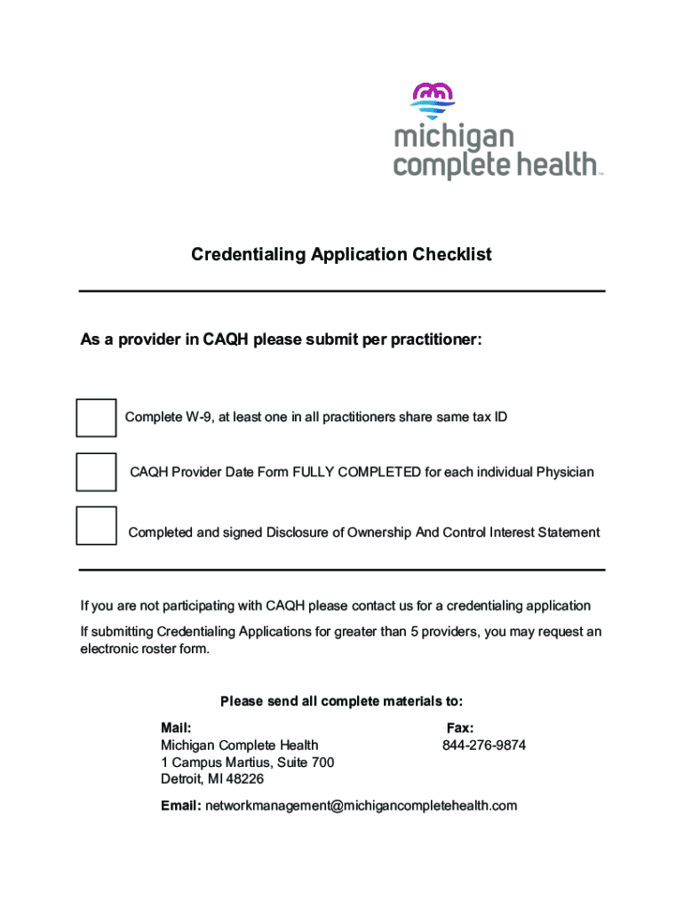 Fillable Online Fillable Online Physician Credentialing Application ... Fax Email Print - pdfFiller