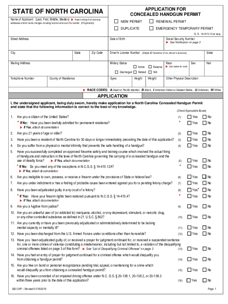 Fillable Online 2006 NC SBI CHP (Formerly DCI CHPA) Fill Online ...