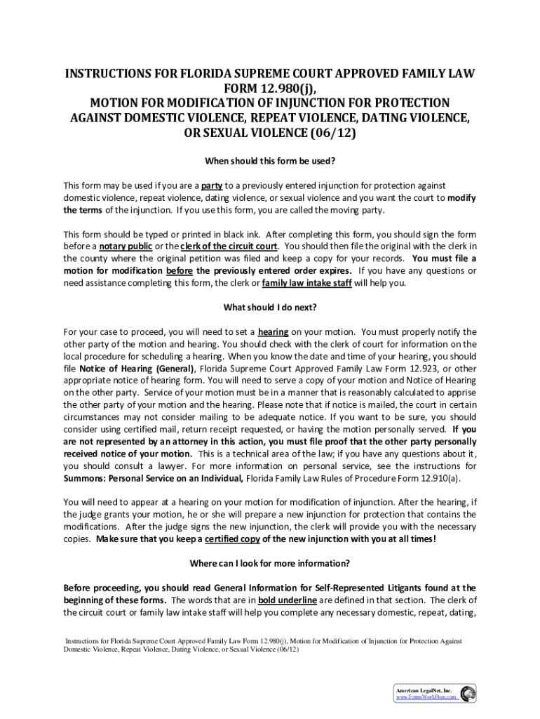 Fillable Online PRO-SE INSTRUCTIONAL SHEET FOR POST JUDGMENT ACTION ...