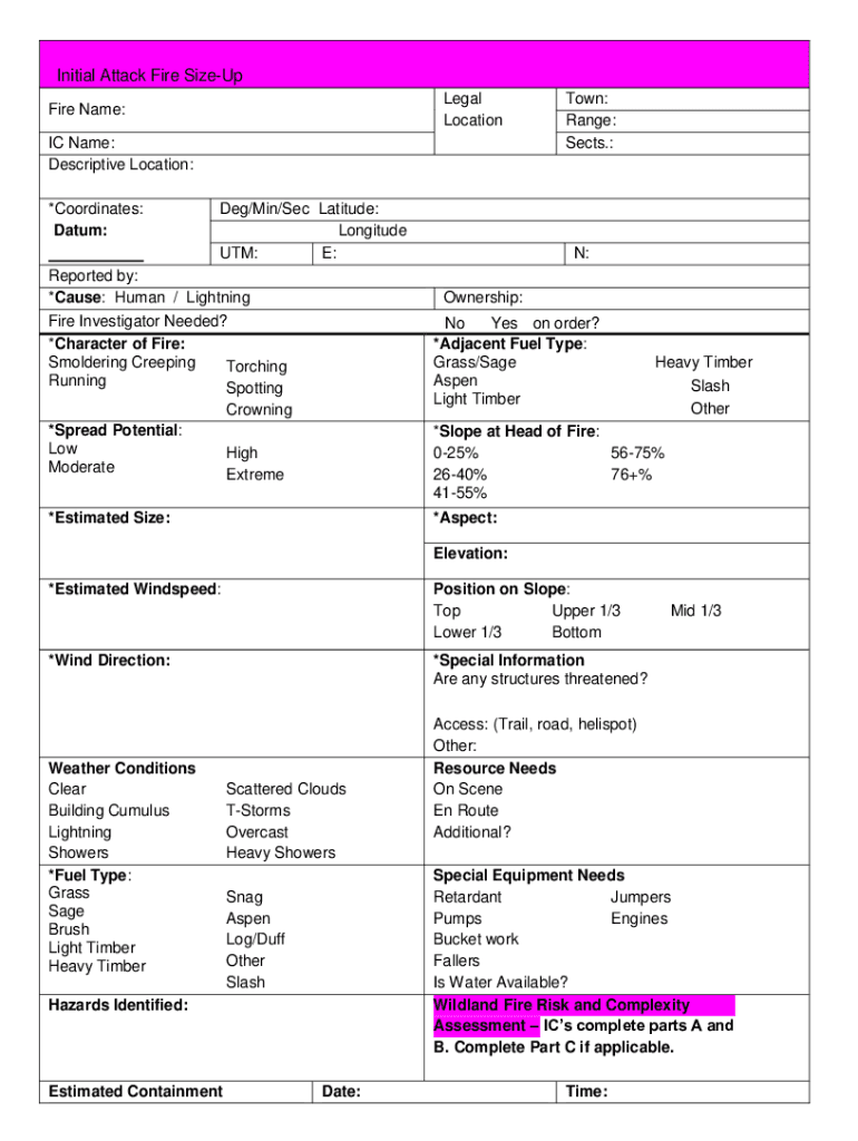 Fillable Online gacc nifc Initial Attack Fire Size-Up Fax Email Print ...