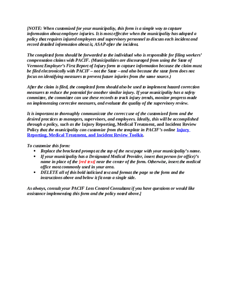 Employee Incident Review Doc Template | pdfFiller