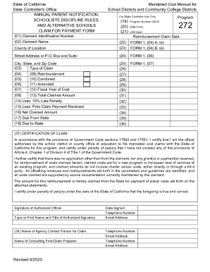 Fillable Online Pgm 272 Claiming Instructions and Forms Fax Email Print ...