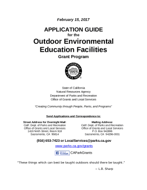 Eligible Projects - CA State Parks Doc Template | pdfFiller