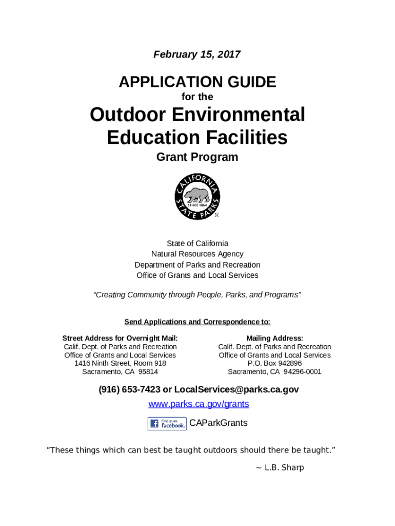 Eligible Projects - CA State Parks Doc Template | pdfFiller