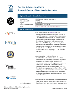 Fillable Online Barrier Submission Form Fax Email Print - pdfFiller