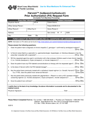Fillable Online 2015 Prior Authorization Request Form. Blue Medicare Rx ...