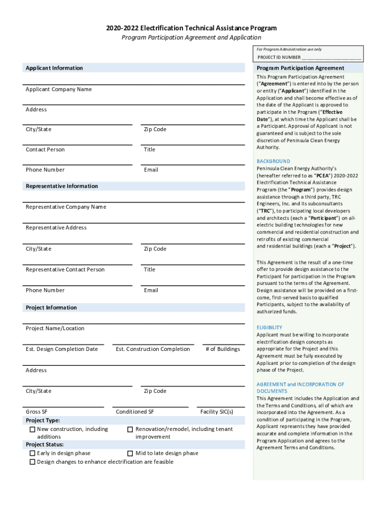 Fillable Online Program Participation Agreement and Application Fax ...