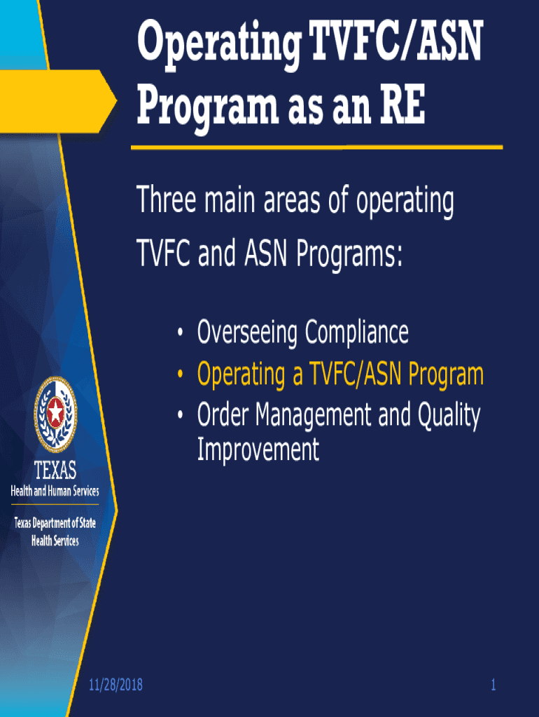 Fillable Online Three main areas of operating TVFC and ASN Programs Fax ...